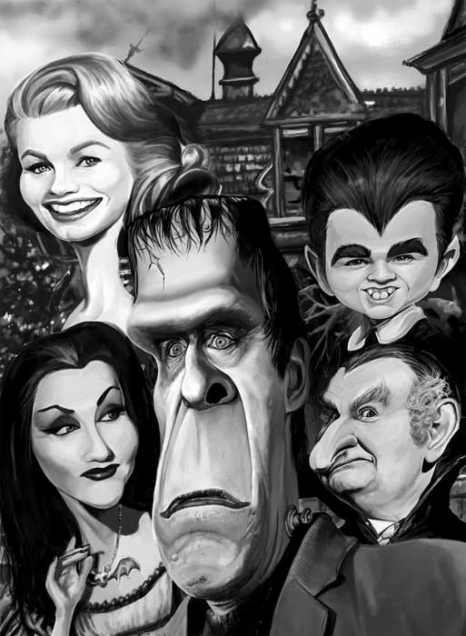 Figurative prints, The munsters, Caricature