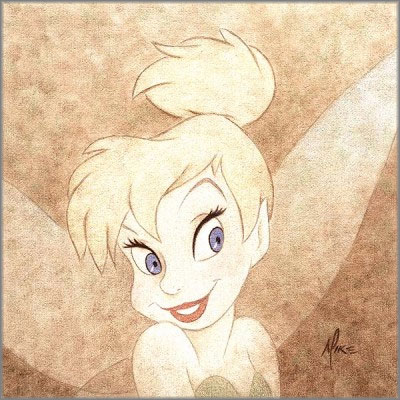 Tinkerbell in Art, limited edition giclee canvas and paper